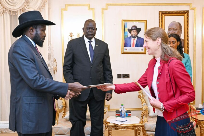 President Kiir receives credentials of ten foreign diplomats